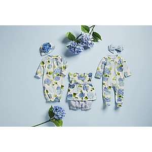 Mud Pie Blue Hydrangea Swaddle, Hydrangea, Blue