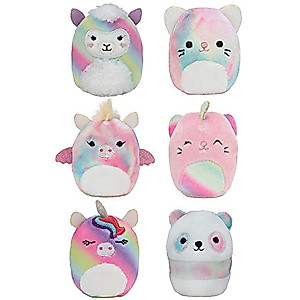 Squishville Squishmallows Mystery Mini Plush Rainbow Dream Squad, Six 2” Soft Mini-Squishmallow Rainbow Dream Squad, Irresistibly Soft Colourful Plush, Mini Rainbow Dream Squad Squishmallows