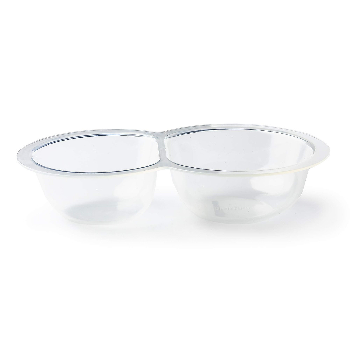 Plastic Double Bowls for Kids, BPA Free Toddler Children Adults Cereal Soup Snack Salad Pasta Bowl Microwave Dishwasher Safe Unbreakable Ecofriendly Stackable Divided Dish (2)