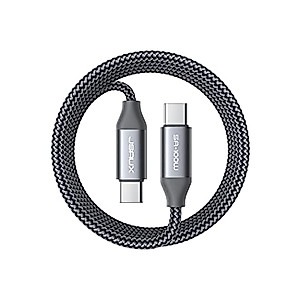 JSAUX USB-C to USB-C Cable 100W 10ft 5A Super Fast Type-C Charging Cord Compatible for MacBook Pro 2022 M2/Mac-Book Air 2021 iPad Pro 12.9 11 Air 5 Samsung Galaxy S22 Pixel 7 6 Switch Steam Deck Grey