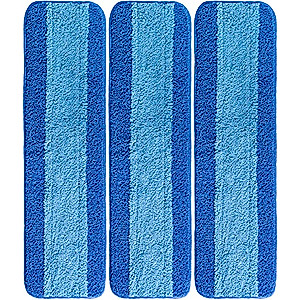 VanDuck Microfiber Cleaning Pads Compatible with Bona Mop (3 Pack) - Microfiber Mop Pads for Hardwood Floor for 18 Inch Mop
