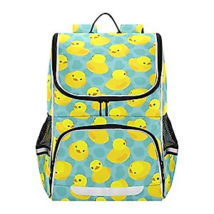 Joko Ivery Yellow Rubber Duck Kids Backpack for School Bookbag with Chest Clip for Girls Boys Elementary Travel