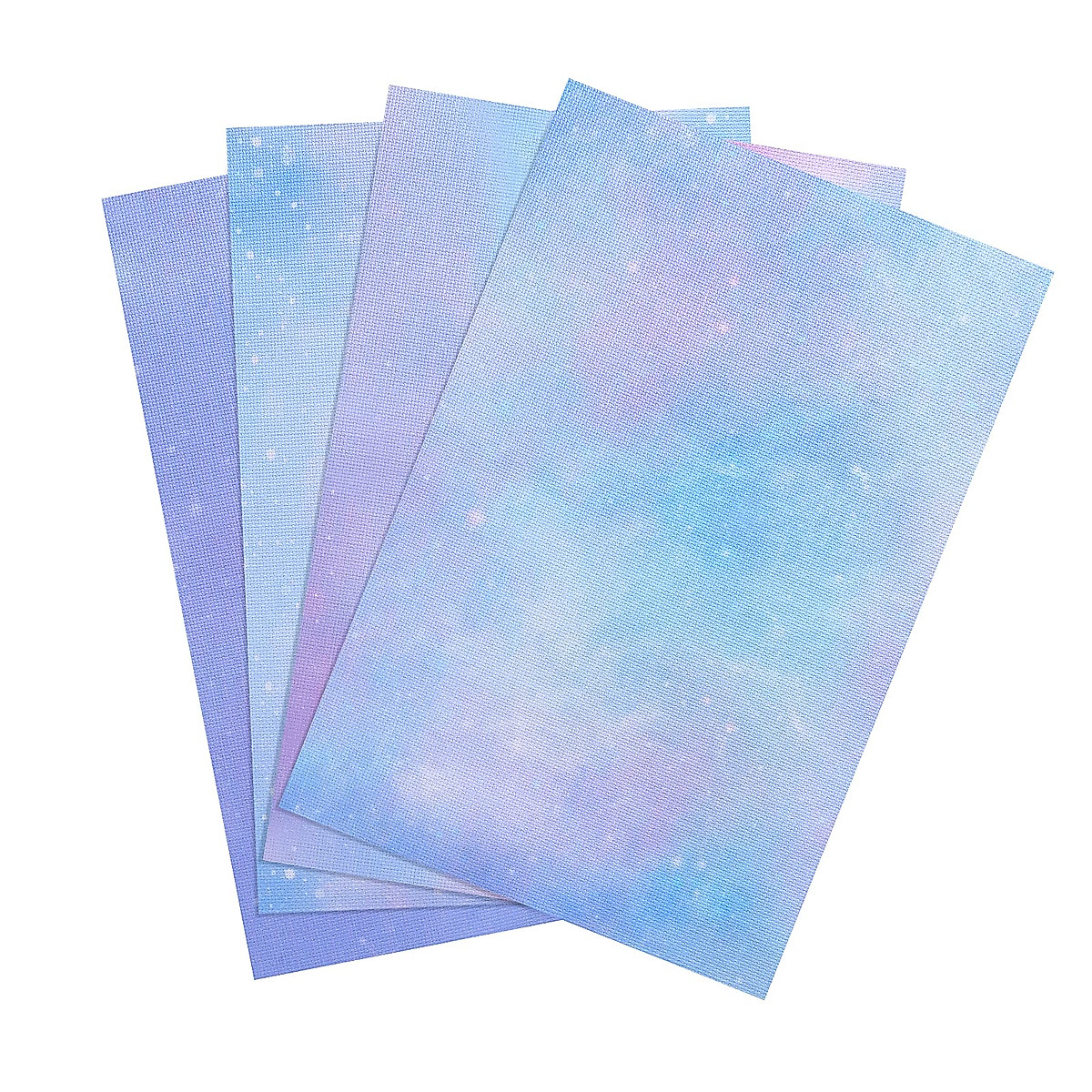 Pllieay 4 Pieces Printed Aida Cloth 14 Count Cross Stitch Fabric, Embroidery Cloth, 18 x 12 Inch, Starry Sky Printed Patterns