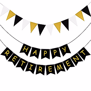 BIEUFBJI Happy Retirement Banner Retirement Theme Party Decorations Kit Retirement Party Decorations for Men Women
