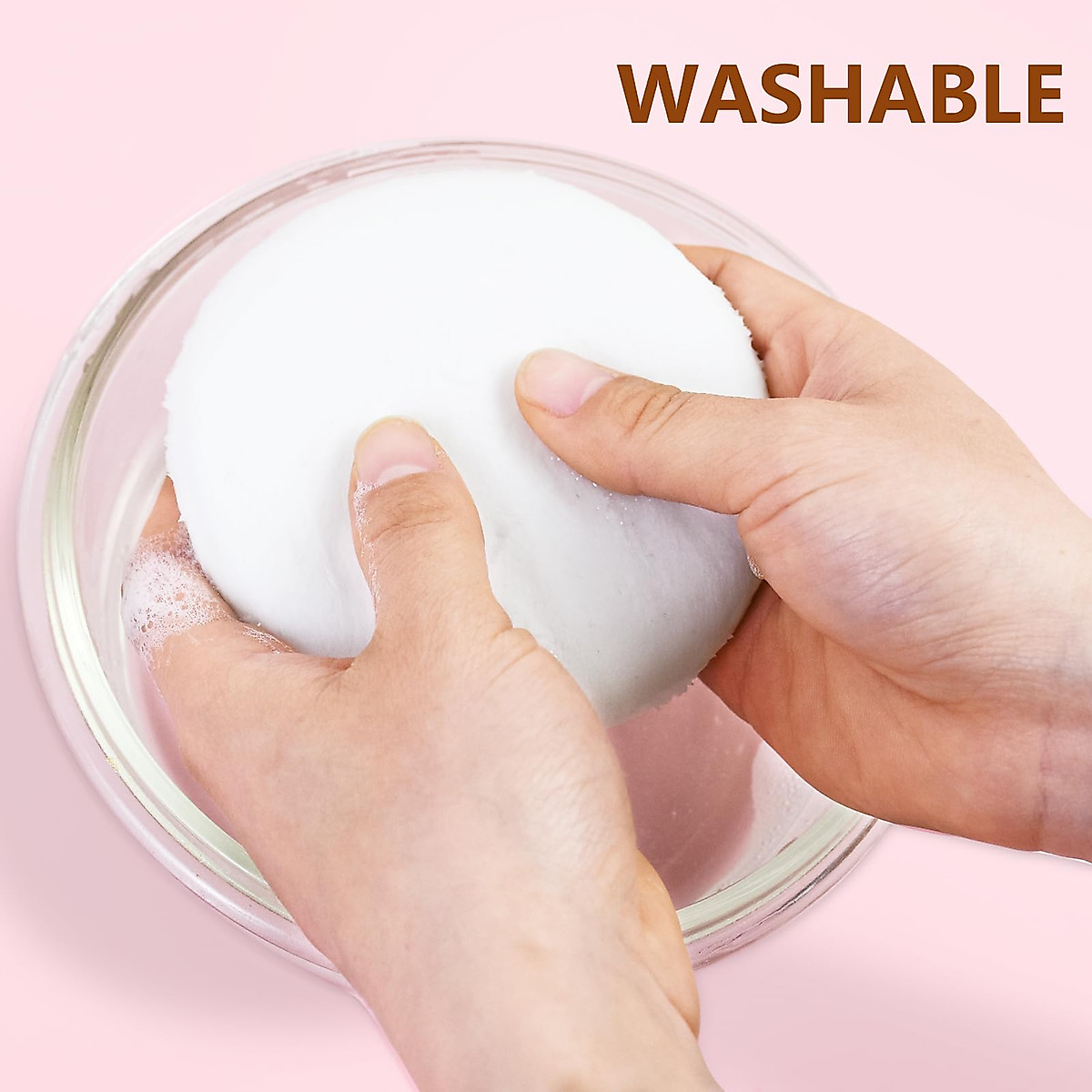 3 Pack Extra Large Body Powder Puff and Container, Soft Cotton Powder Puffs 4.13 Inch Dusting Powder Container with Puff Washable Round Powder Puffs for Woman Baby Body Face Loose Dusting Powde