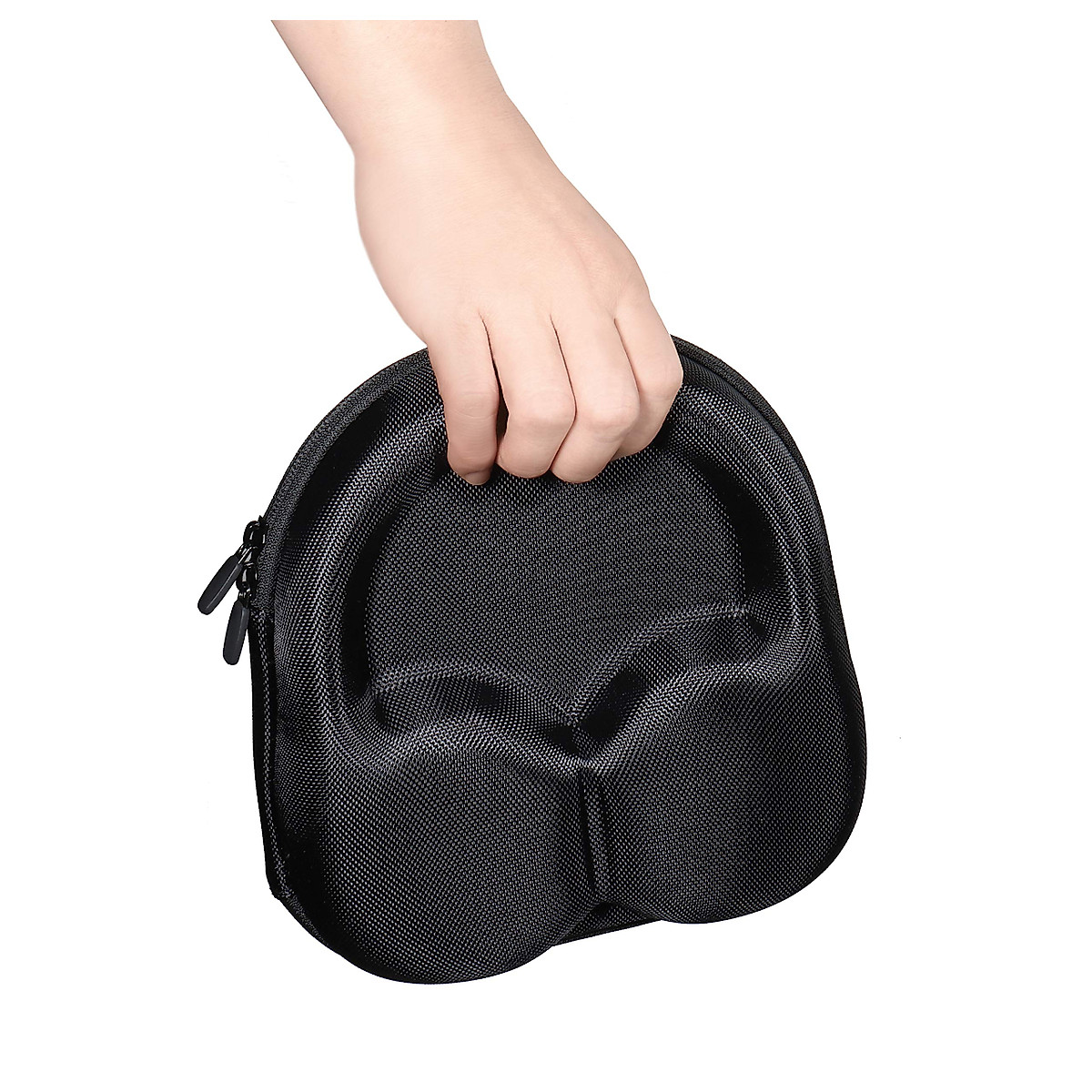 Alltravel Headphone Case Compatible with Bose QC35, QC25, QC15, QC3, QC2, Sony MDRXB950, MDRXB650, MDRaccessories, Elastic Secure Strap, Matte Black Surface with Plush Lining