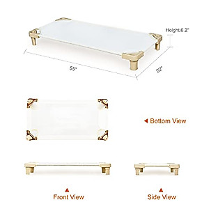 KRAND Kids Stackable Daycare Cot Rest Mat with Easy Lift Corners for Toddler Naptime at Preschool Classroom,Standard 22" W x 52" L (Ivory/Pack of 5, Wheels Included)