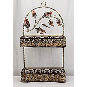 NaturesGardenCards.com Wall-Hanging Two Tier Iron Basket Display