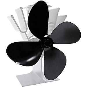 Replacement Blades for Fireplace Fan, Aluminum Alloy 4 Blade Heat Powered Fireplace Fan Replacement Parts Blade Universal Stove Fan Accessories for Wood-Burning Stoves Fireplace Fan (Blade Only)
