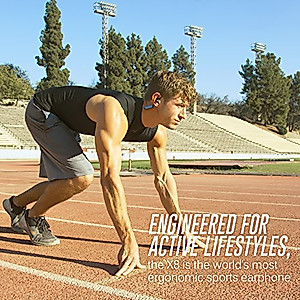 MEE audio X8 Secure-Fit Stereo Bluetooth Wireless Sports In-Ear Headphones (Blue)