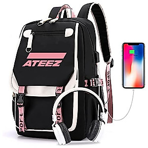 YX&ST Kpop ATEEZ School Backpack Merchandise, ATEEZ Laptop Backpacks and Casual Backpack