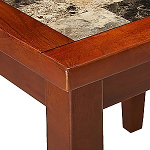 5-Piece Counter Height Dining Set Red Brown and Tan 150154