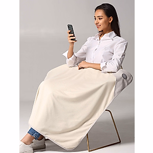 Radia Smart® 5G Blocking, EMF Protection Baby Blanket, Pregnancy Belly Shielding, Natural Cotton, Large 43 x 35