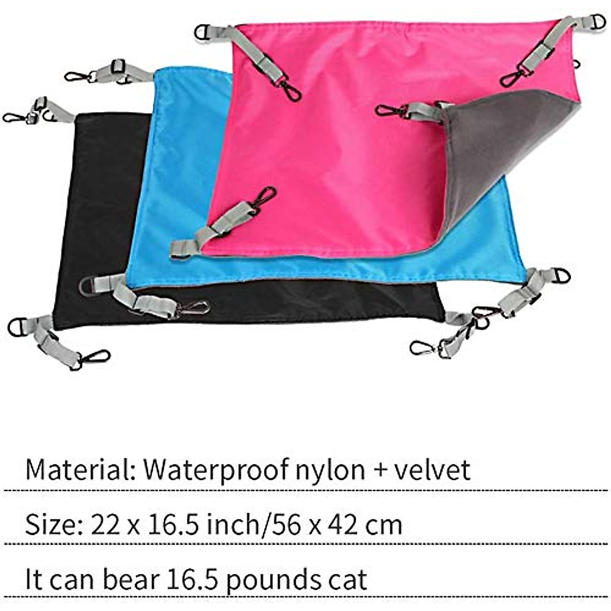 Wisdoman Cat Hanging Hammock Bed Comfortable Pet Cage Hammocks for Cats Ferret Small Dogs Rabbits Other Small Animals Playing Cozy Activity Fun Toy (Blue)