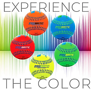 Franklin Sports - Pro Brite - Neon Rubber Teeball - MLB - Youth Tball - Baseball + Softball - Indoor & Outdoor Use