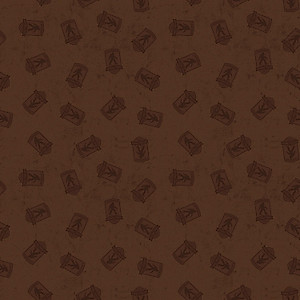 Riley Blake Legends of The National Parks Logo Toss, Fabric by The Yard (Brown)