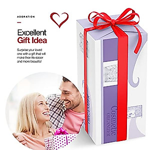 Sagler Jewelry Organizer - 6-Tier Earring Holder Rack For 140 Pairs - Compact Stand For Jewelry - Clear Acrylic Necklace Holder - Foldable & Freestanding Table Top Jewelry Holder - 11.57x4.8x3.46