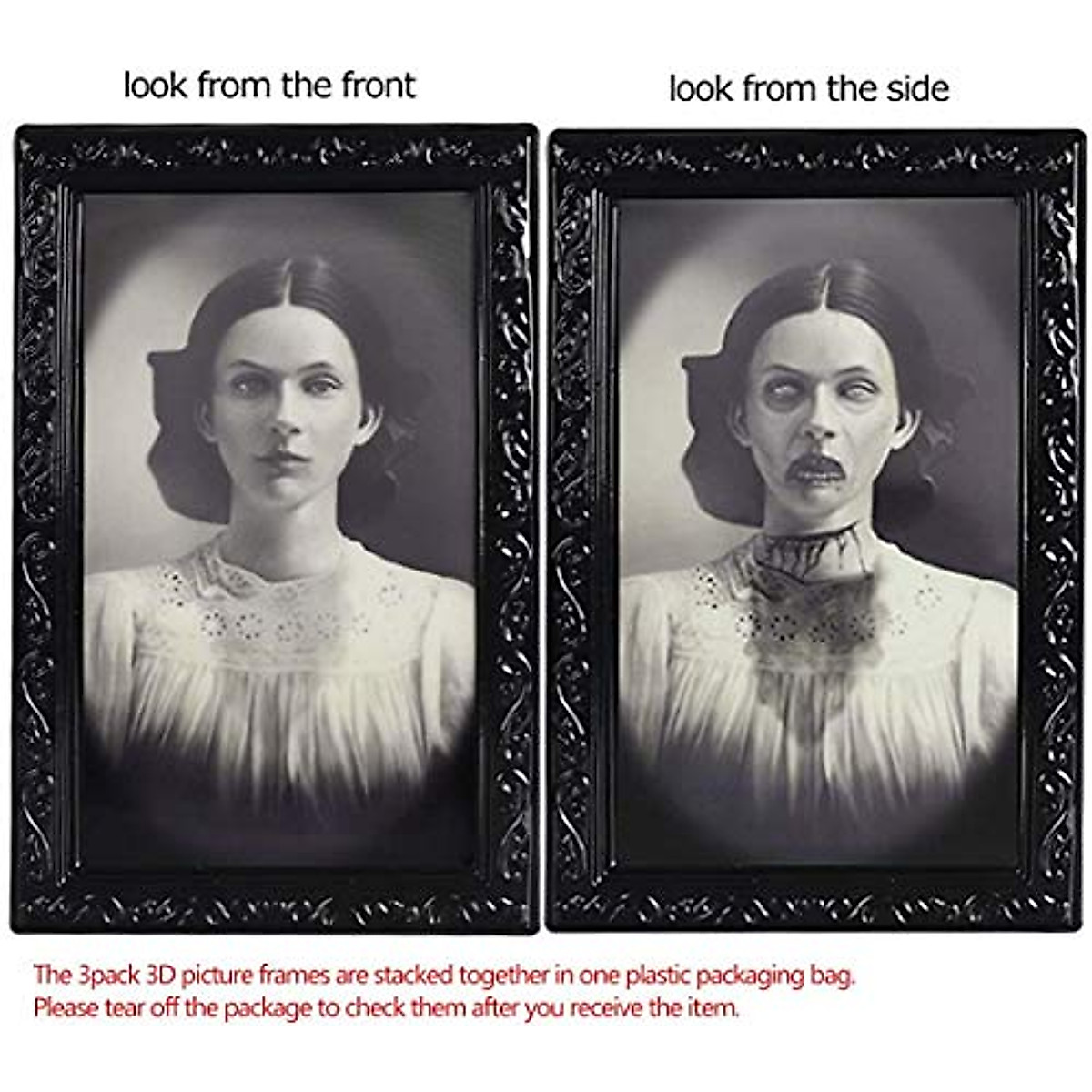 Creepy 3D Halloween Decor - Moving Picture Frames