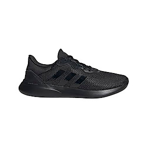 adidas Women's QT Racer 3.0 Running Shoe, Black/Black/Iron Metallic, 7.5