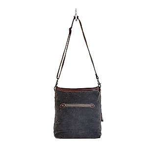 Myra Bag Adaptable Shoulder Bag UpcycledCotton & Cowhide LeatherS-2864