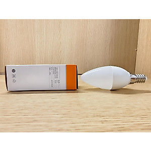 BOMSEUMIC LED Light Bulb C37, Warm White 6500K, Equivalent Candelabra LED Light Bulbs, Replacement Bulb for Chandelier, Candle Lightbulbs, Non-Dimmable, 1 Pack