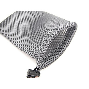 ALL in ONE 6pcs Grey Nylon Mesh Drawstring Bag Pouches for Mini Stuff Cellphone Mp3 10x15cm (4x6 Inch)