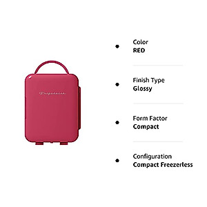 CURTIS EFMIS129-RED Frigidaire Retro Mini Compact Beverage Refrigerator, for Keeping Office Lunch Cool (RED) 1 gallon.