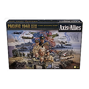Avalon Hill Axis & Allies Pacific 1940 Second Edition WWII Strategy Board Game, with Extra Large Gameboard, Ages 12 and Up, 2-4 Players