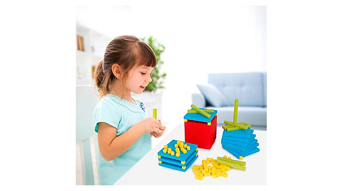 NEOROD 121 PCS Base Ten Blocks for Math Manipulatives Plastic ...