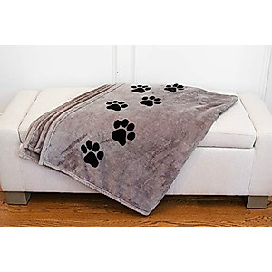 Pawprints Left by You Pet Memorial Blanket with Heartfelt Sentiment - Comforting Pet Loss/Pet Bereavement Gift (Non Personalized)