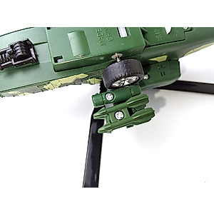 HAPTIME Military Helicopter Toy with Lights and Sounds, Pull Back Army Plane Airplane for Kids Children Boys Girls 11.2 inch (Green)