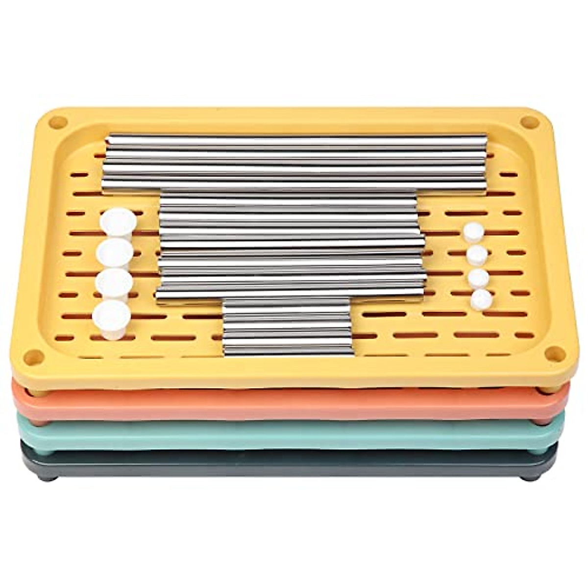 ruishetop 4-Tier Multicolor Plastic Storage Rack Easy Assembly Space Saving for Kitchen,Laundry Room,Bathroom