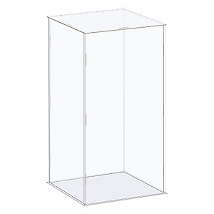 MECCANIXITY Acrylic Display Case Box Clear Dustproof Protection Showcase 6.3x6.3x12.2 Inch for Collectibles Display