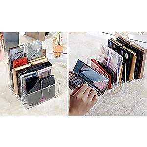 Clear Acrylic File Sorter, Desk File Folder Holder,File Folder Rack for Document Paper Letter Book Envelope Laptop Organizer, Clear Acrylic Office File Organizer on Office Desktop