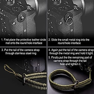 Qiang Ni Camera Wrist Strap: Green Paracord Camera Hand Strap for Dslr or Mirrorless Cameras - Camera Wrist for Photographers Quick Release