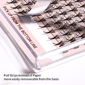 VEYES INC Eyelash Extension Supplies Premade Fans Eyelash Extensions Mixed Tray 10D 0.07 C Curl 9-16mm Short Stem Premade Volume Lash Extensions Fans Matte Black 120 Fans