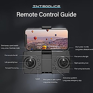 Drone With 1080P HD Fpv Camera Remote Control Toys Gifts For Boys Girls With Altitude Hold Headless Mode(Red)