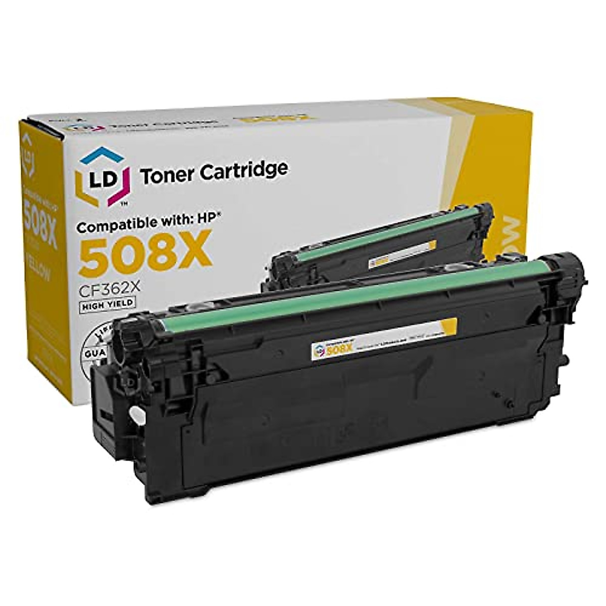 LD Compatible Toner Cartridge Replacement for HP 508X CF362X High Yield (Yellow)