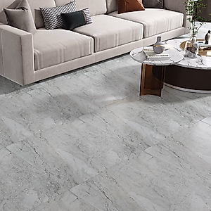 Norine Peel and Stick Floor Tile 12 x 12 Inch Self Adhesive Marble Vinyl Flooring Waterproof Removable Sticker Tiles for Bedroom Bathroom Kitchen, 10 Pack