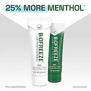 Biofreeze Professional Gel Pain Relief, Knee & Lower Back Pain Relief, Arthritis Pain Reliever, Sore Muscle Relief, Neck Pain Relief, Cooling Joint Pain Relief, Menthol Gel 32 Fl Oz