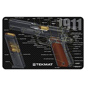 TekMat 1911 Cut Away Gun Cleaning Mat, Black, One Size