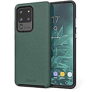Crave Dual Guard for Samsung Galaxy S20 Ultra Case, Shockproof Protection Dual Layer Case for Samsung Galaxy S20 Ultra, S20 Ultra 5G - Forest Green