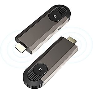 Carway Wireless HDMI Transmitter and Receiver, Designed only for Laptop and PC, Plug & Play, Wireless HDMI Converter Dongle Adapter for Streaming Video/Audio from Laptop/PC to HDTV Projector
