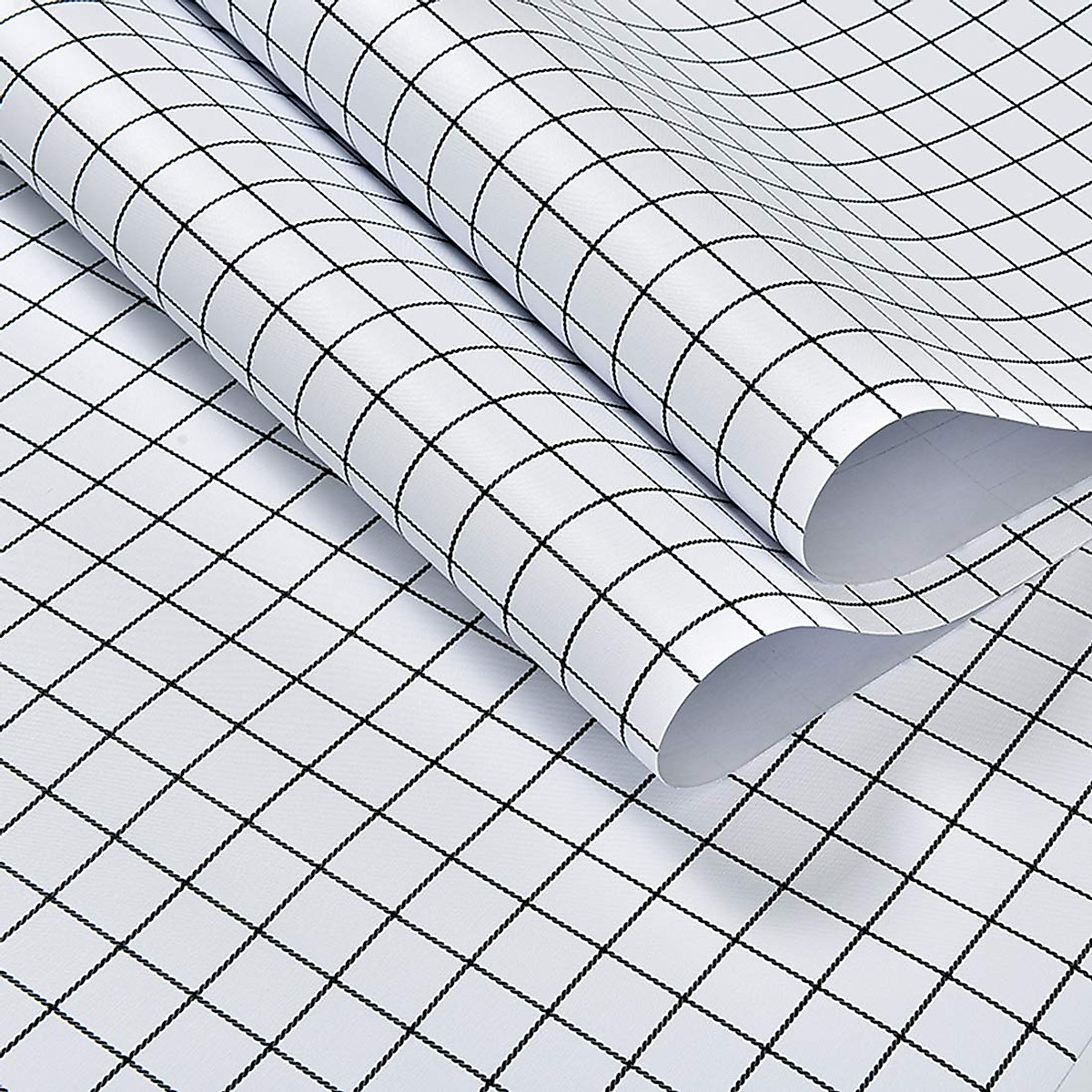 Self Adhesive Plaid Pattern Decorative Vinyl Contact Paper Drawer Shelf Liner for Cabinets Dresser Counter Wall Arts and Crafts Decor (24" Wx117 L)