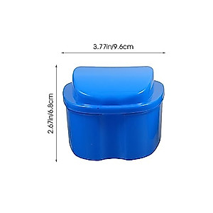 Denture Case 4pcs Denture Case Denture Bath Box Orthodontic Retainer Case False Teeth Storage Case Box with Strainer Cups for Soaking Dentures Denture Cups for Soaking Dentures