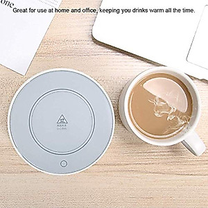 Coffee Warmer for Desk,Electric Cup Warmer Heater Pad for Coffee Tea Milk Beverage Water for Office Home Desk Use, White (4.6x4.6x0.6inch)