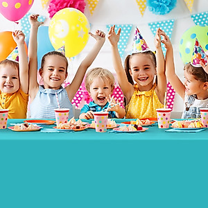 6 Pack Mermaid Tablecloth, Blue Purple Princess Tablecloths, Disposable Mermaid Plastic Rectangle Table Covers for Girl Birthday, Baby Shower, Wedding and Ocean Themed Party Decorations 54 x 108 Inch