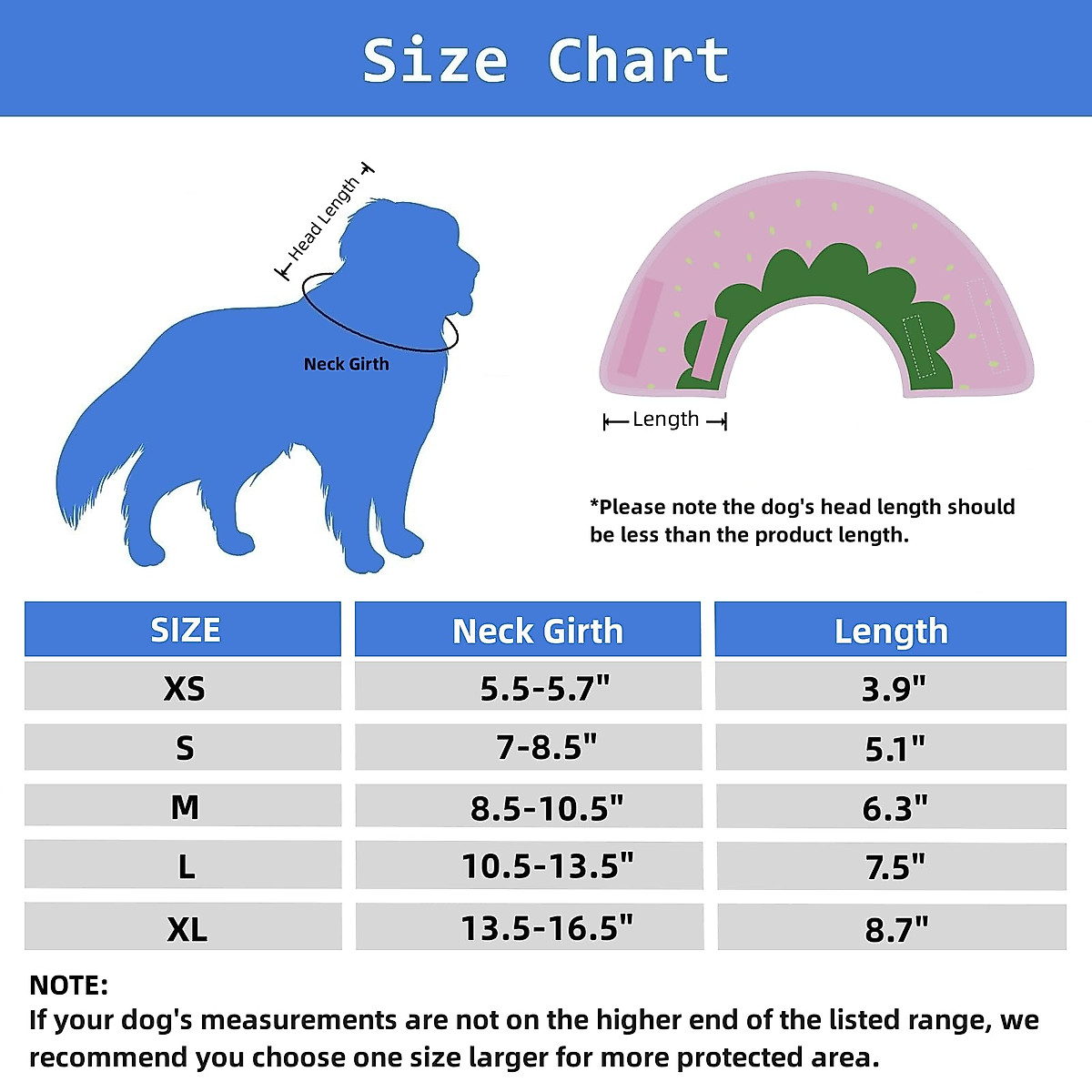 Soft Dog Cone, Lightweight Elizabethan Collar for Dogs, Adjustable Soft Cones for Dogs/Cats to Stop Licking After Surgery, Cute Strawberry Cone of Shame Alternatives for Pets(Medium)