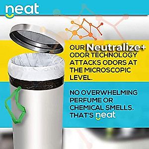 Neat Tall Kitchen 13 Gallon Drawstring Trash Bags - (MEGA 200 Count) - Triple Ply Fortified, Eco-Friendly 50% Recycled Material, Neutralize+ Odor Technology, Reversible Black and White Garbage Bags