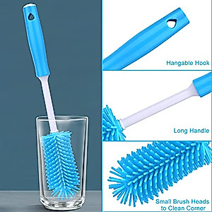 XANGNIER 3 Pack Water Bottle Cleaner Brush Kit-Cleaning Set for Sports Water Bottle, Baby Bottles, Tumbler Bottle Cleaner Compatible with Thermos Hydro Flask Contigo S'well Stanley Simple Modern Yeti